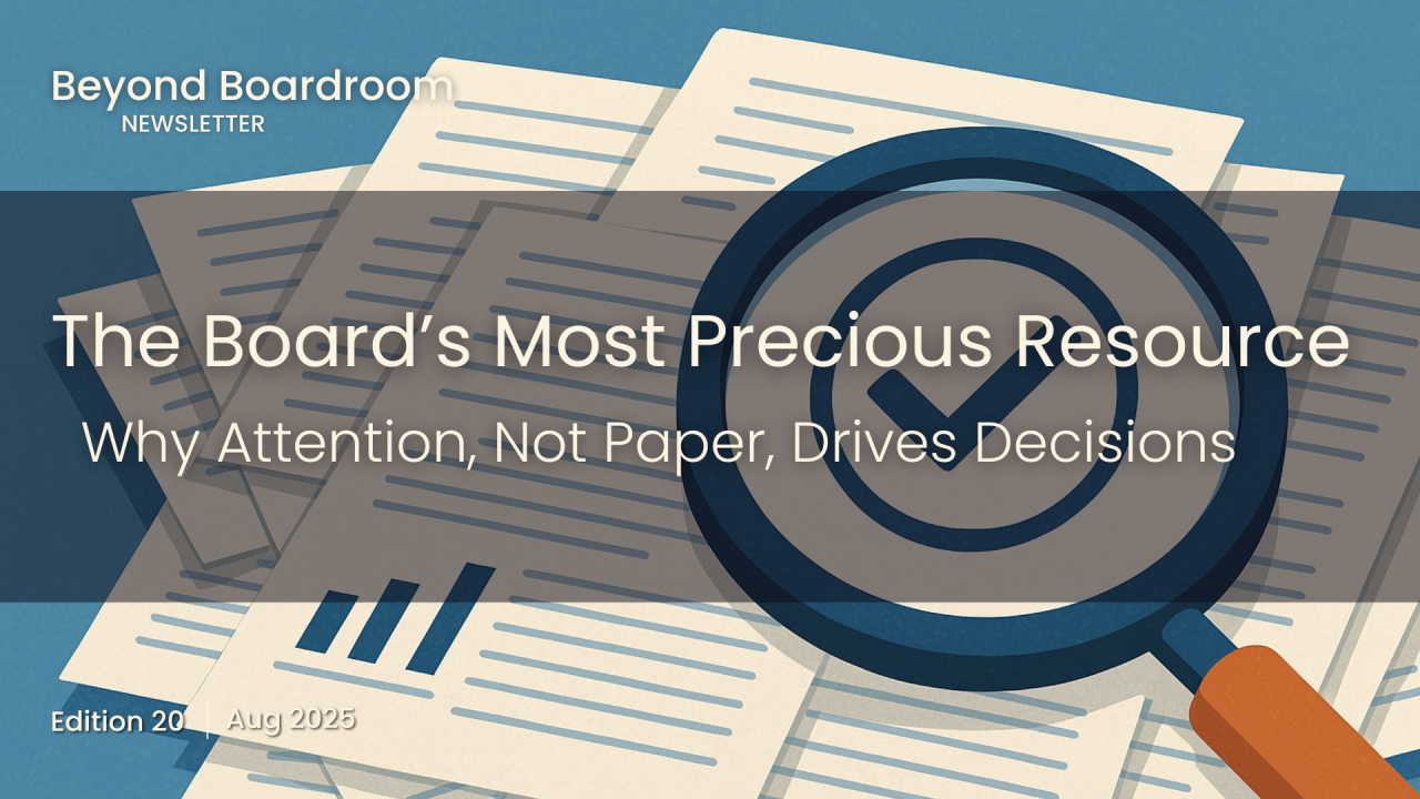 The Board’s Most Precious Resource: Why Attention, Not Paper, Drives ...